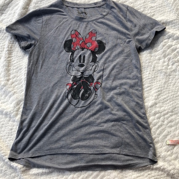 Disney | Tops | Disney Gray Minnie Mouse T Shirt | Poshmark